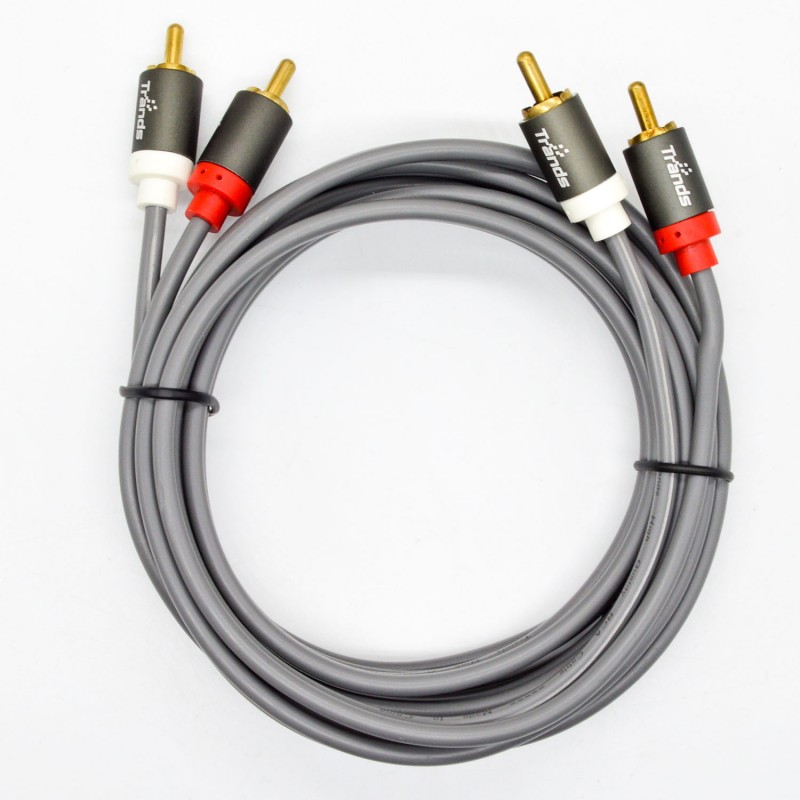 2 RCA Male to 2 RCA Male Stereo Audio Cable | TR-CA974 | Trands ...