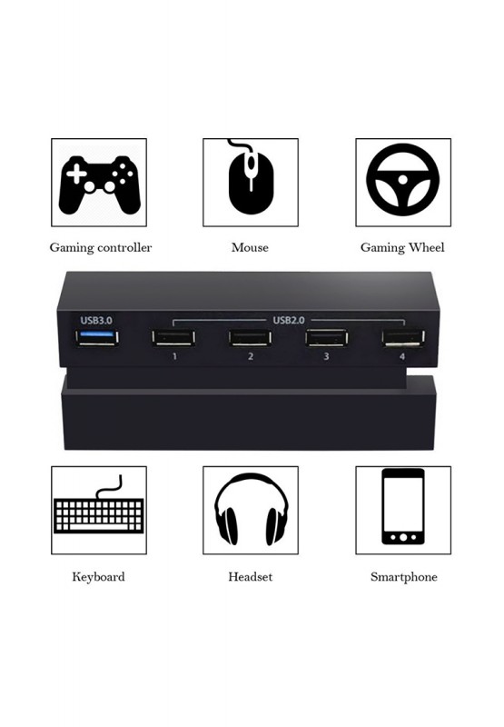 5 Port USB Female Extension Adapter for PS4 | TR-56GP4 | Trands ...
